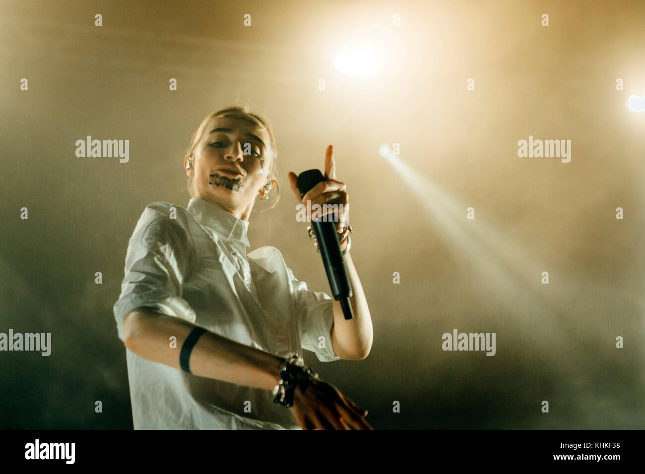 The Swedish rapper Silvana Imam performs a live concert at Amager Bio ...