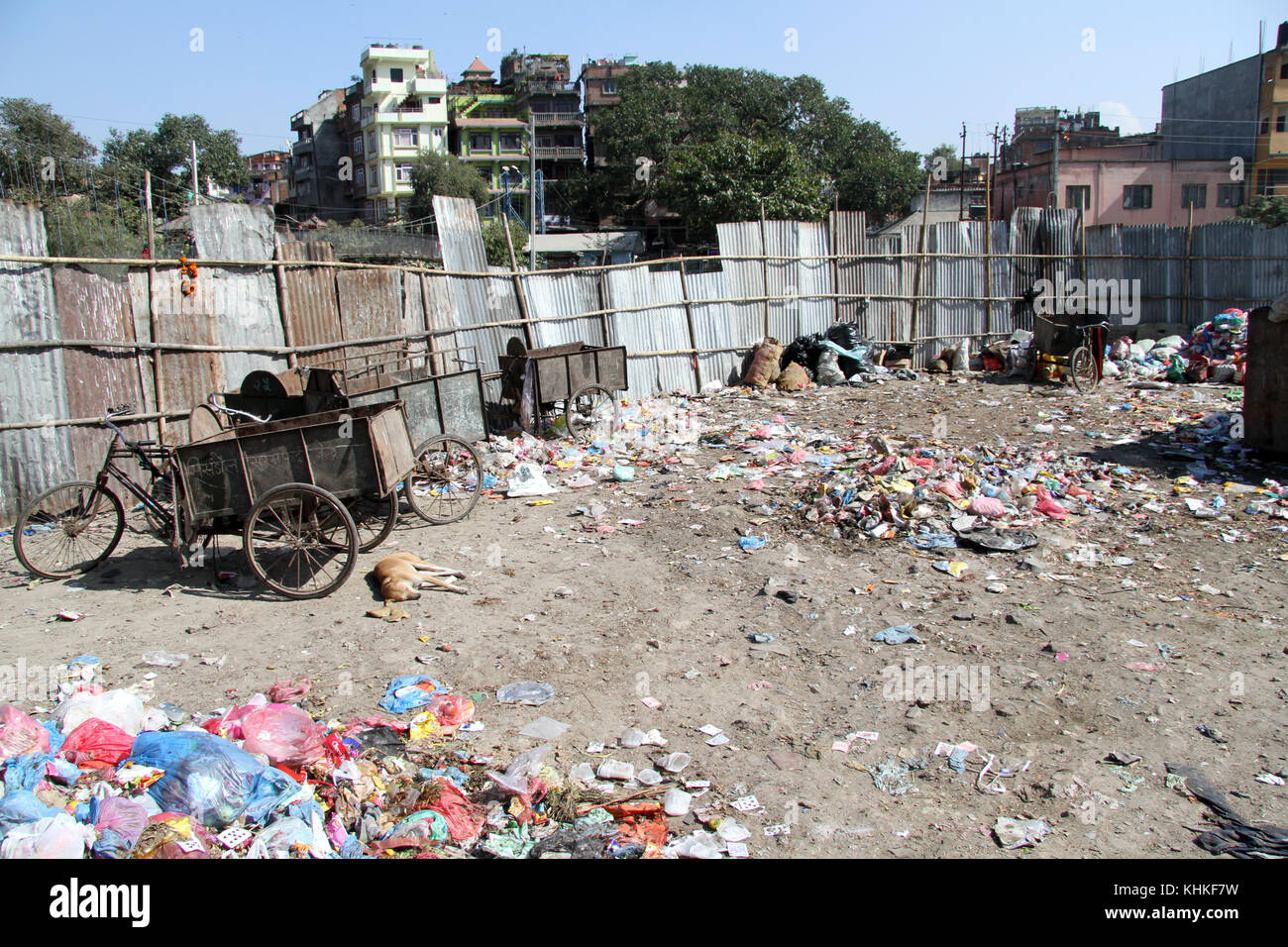 Plastic bags and garbage in Khatmandu, Nepal Stock Photo - Alamy