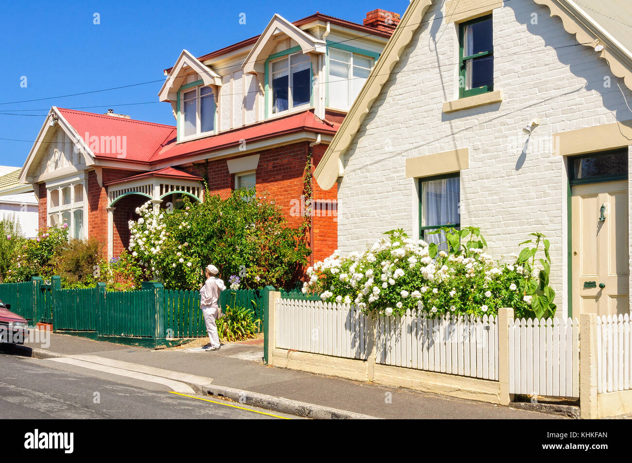 Kelly Street of the historic Battery Point suburb of Hobart - Tasmania ...