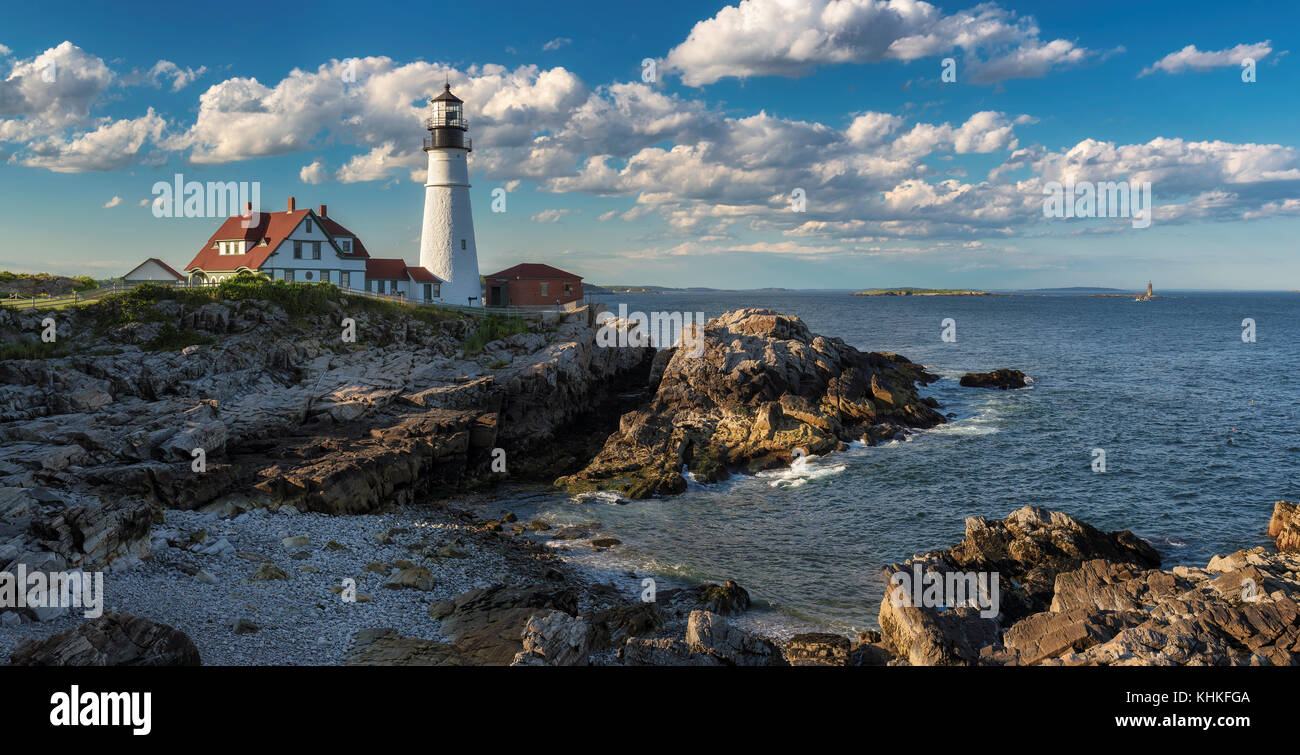 Portland Head Light in Cape Elizabeth, Maine Stock Photo - Alamy