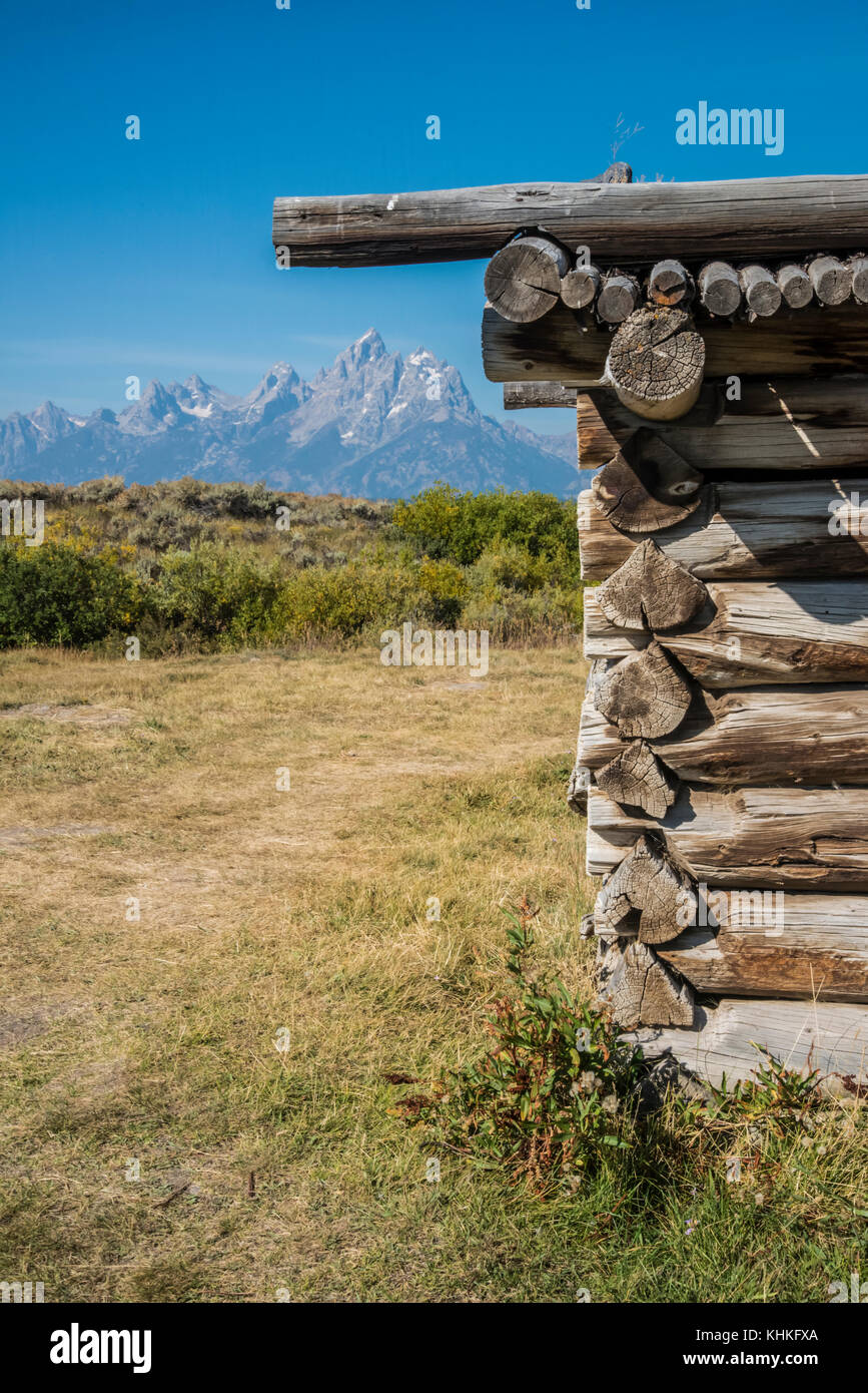 Cunningham cabin and ranch overlooking the Grand Teton National Park ...