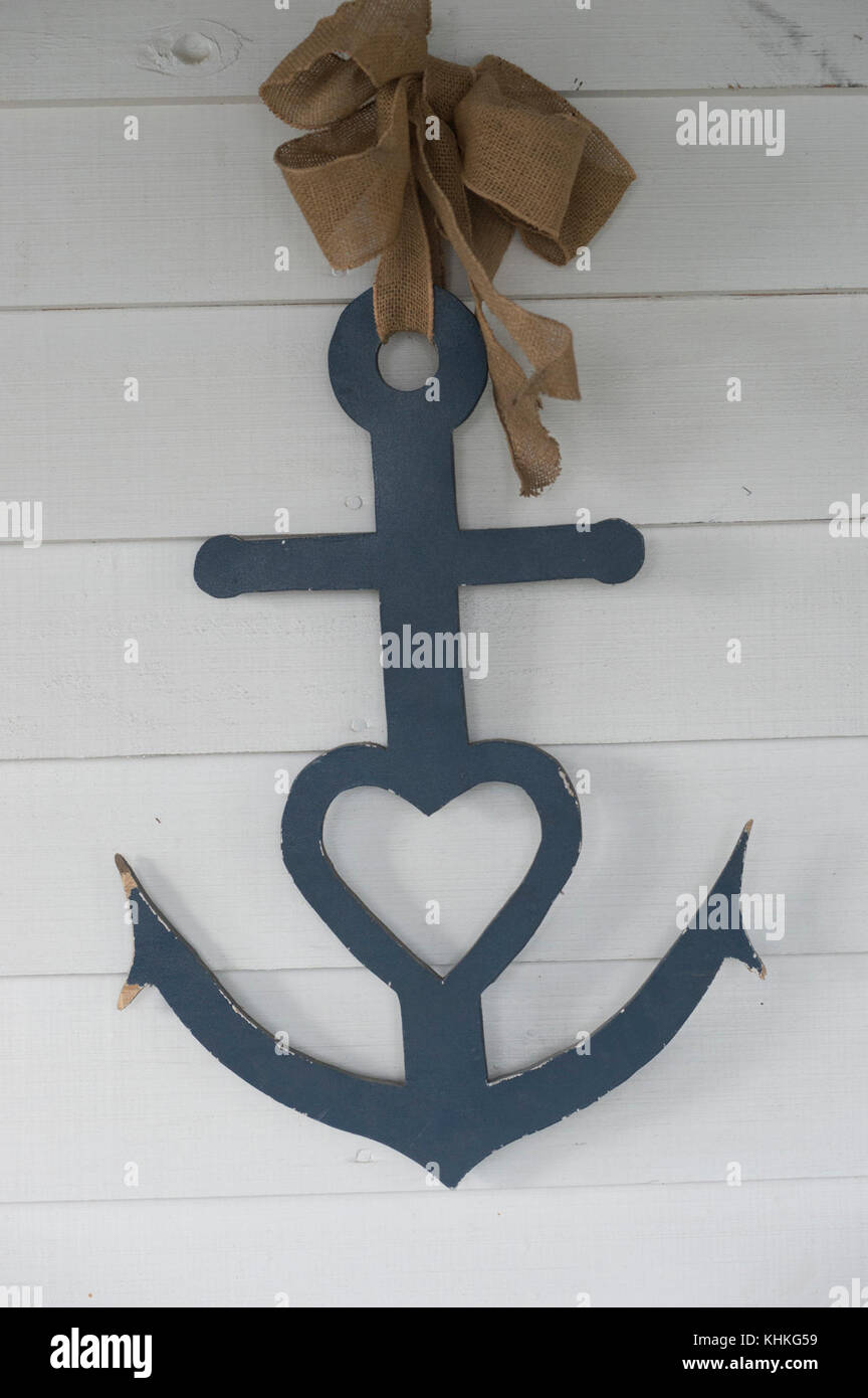 A decorative anchor hangs on one of the homes at Doug Jernigan Farms, a ...
