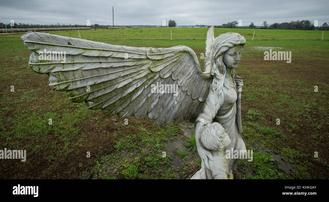 An angelic statue at Doug Jernigan Farms, a three-generation family ...