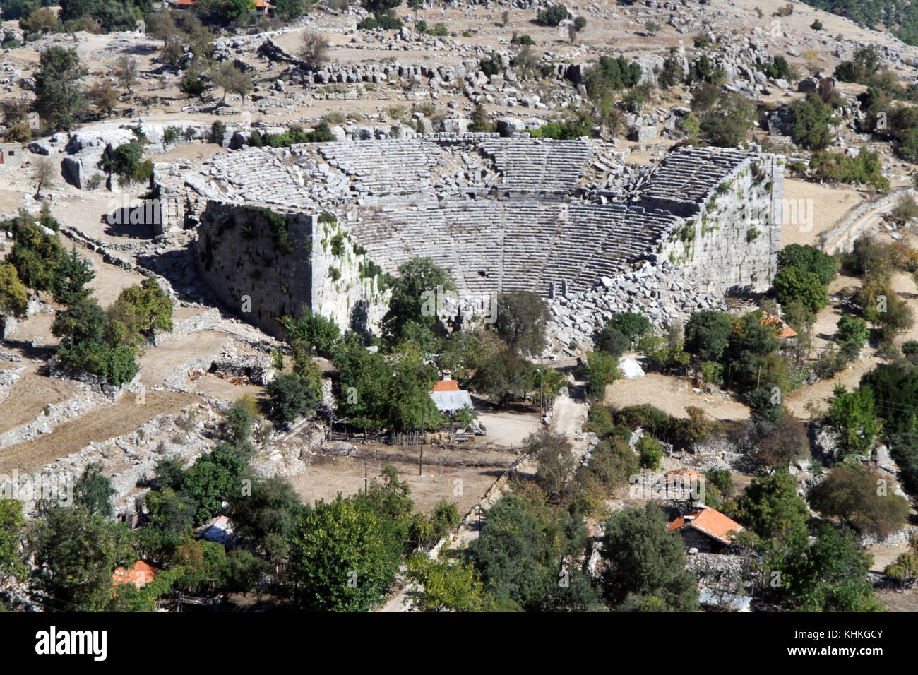 Ruins of ancient theater in Selge, Turkey Stock Photo - Alamy
