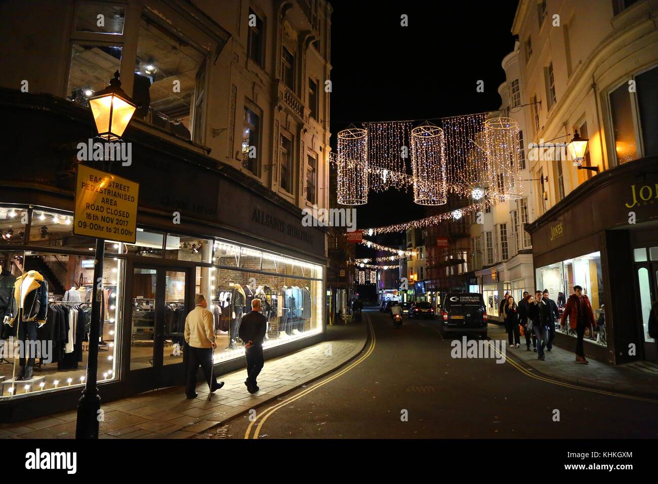 The Christmas street lights in Brighton. 2017 Stock Photo - Alamy