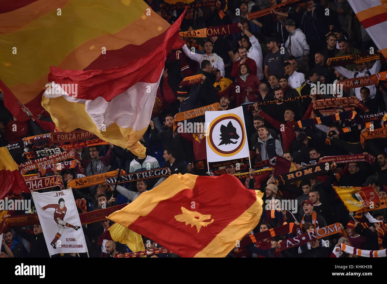 Tifosi Roma Supporters Roma 25-10-2017 Stadio Olimpico Football Calcio ...