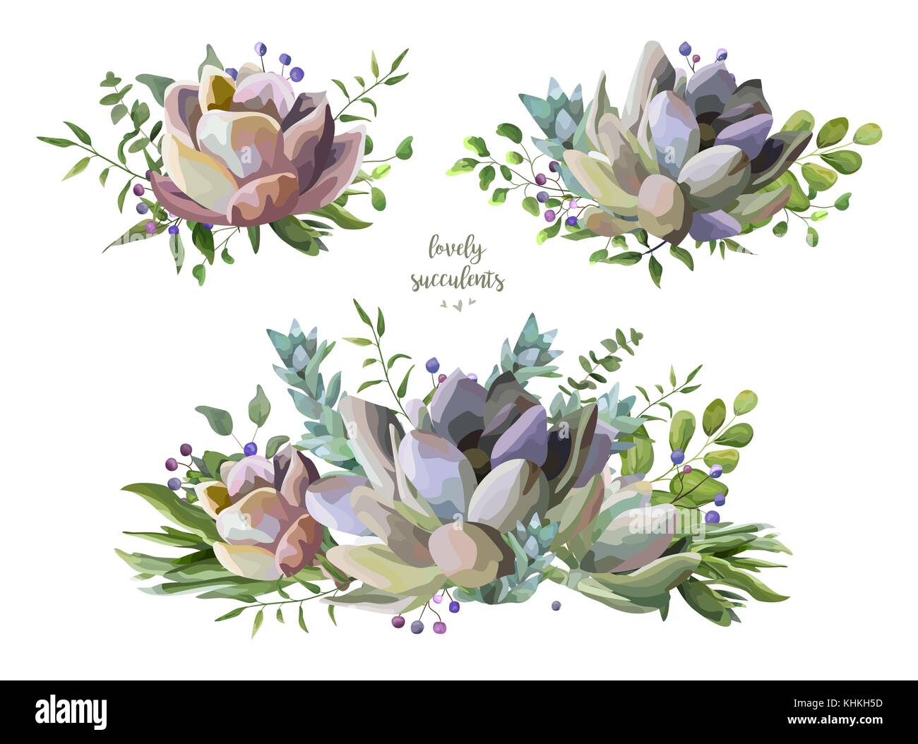 Set berry leaves flower Cut Out Stock Images & Pictures - Alamy