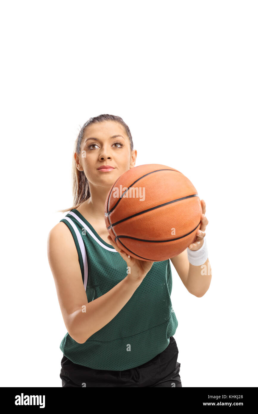 Basketball player shooting a basket hi-res stock photography and images ...