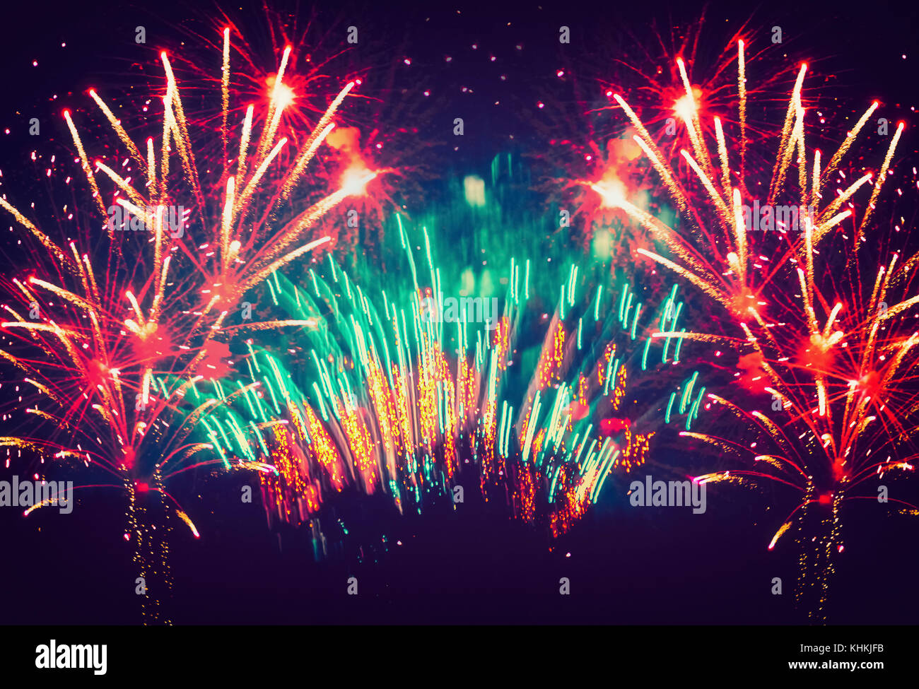 Colorful Holiday Firework, festive background Stock Photo - Alamy