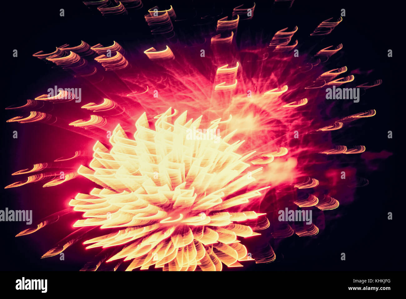 Beautiful round Holiday Firework, festive background Stock Photo - Alamy