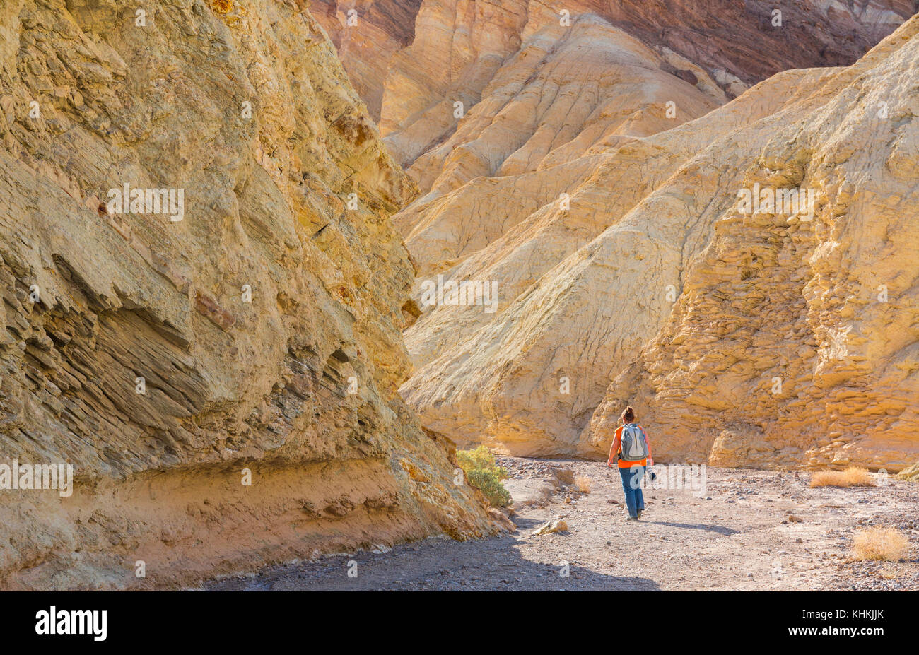 Golden canyon trail, Death Valley National Park, California, USA ...