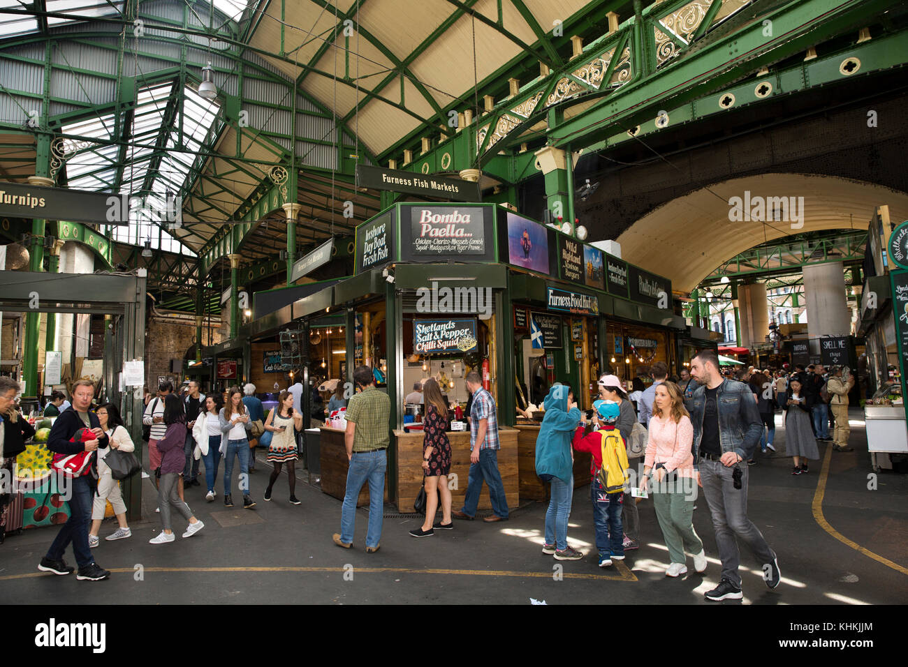 UK, London, Southwark, Borough Market, Three Crown Square, Furness fish ...