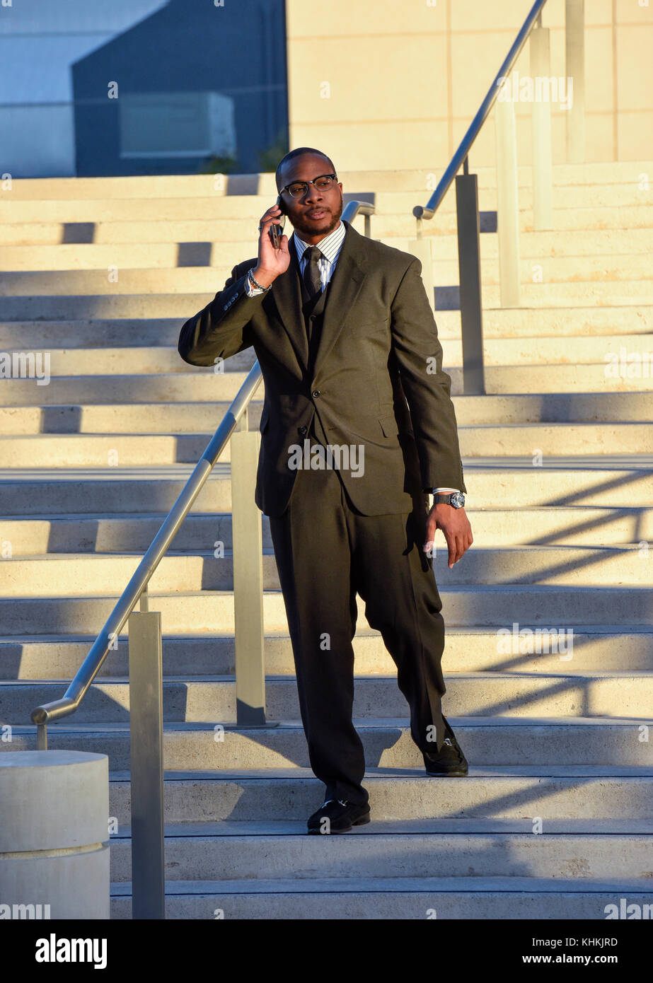 Business Person Walking Up Steps