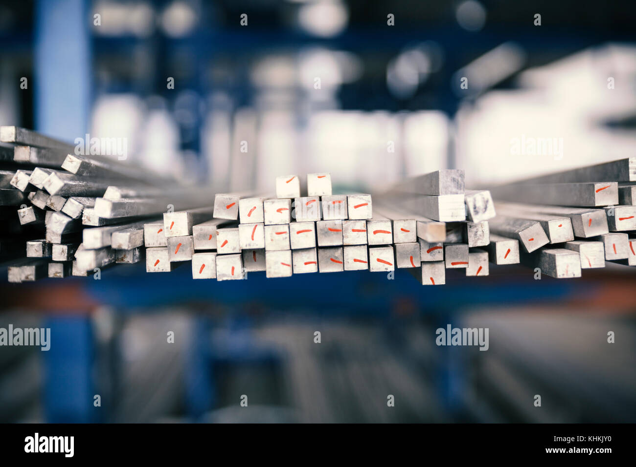 steel metal bars on pile, close up Stock Photo - Alamy