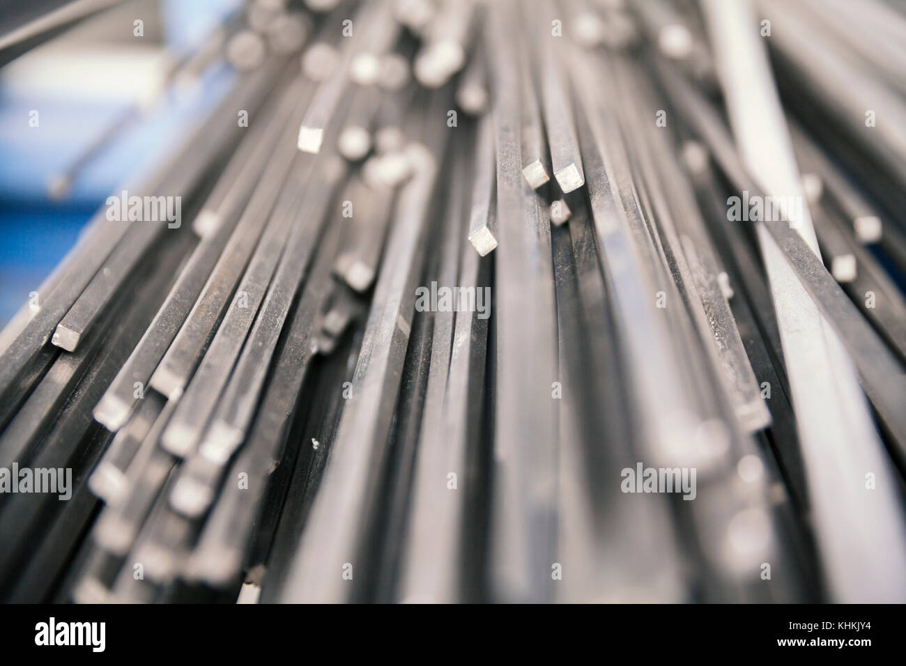 steel metal bars on pile, close up Stock Photo - Alamy