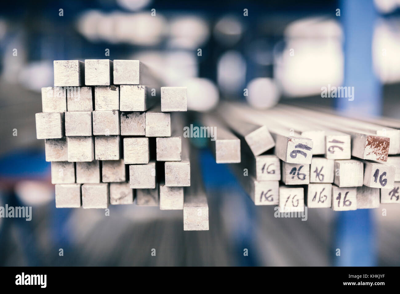 steel metal bars on pile, close up Stock Photo - Alamy