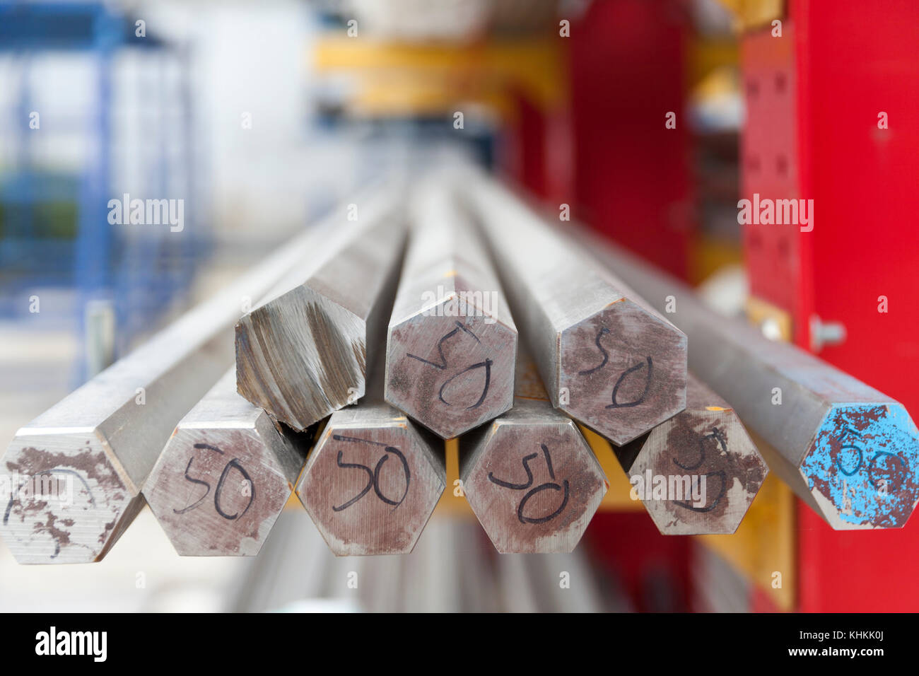 steel metal bars on pile, close up Stock Photo - Alamy