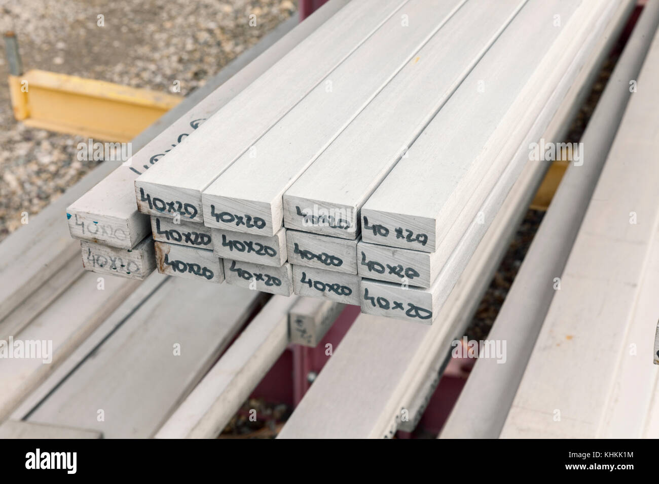 steel metal bars on pile, close up Stock Photo - Alamy