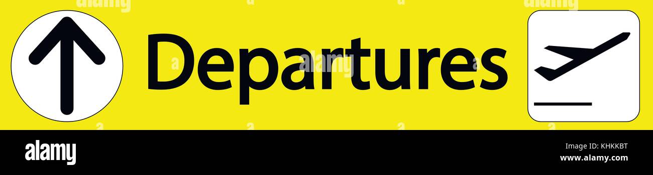 Airport departure sign, vector illustration Stock Vector Image & Art ...