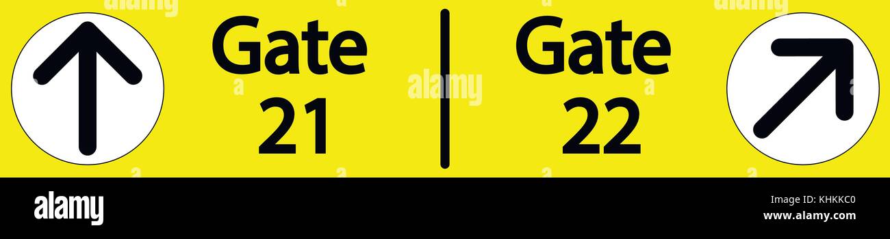 Airport gates sign, vector illustration Stock Vector Image & Art - Alamy