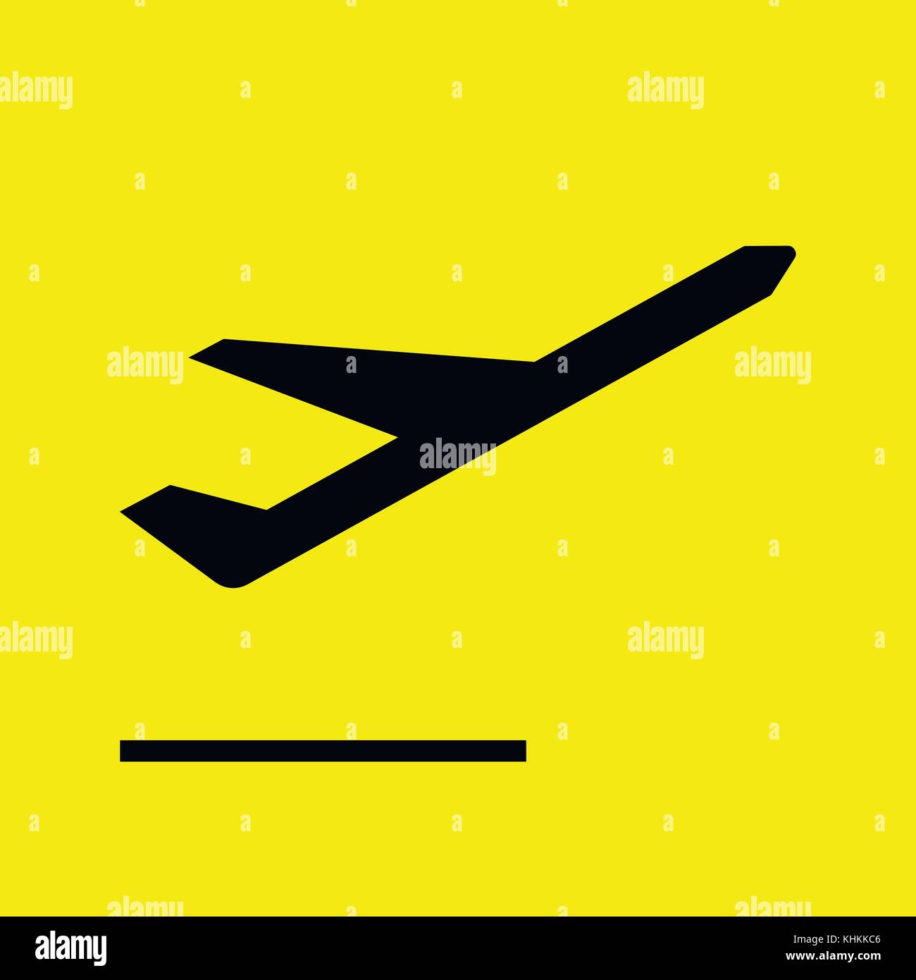 Airport departure sign, vector illustration Stock Vector Image & Art ...