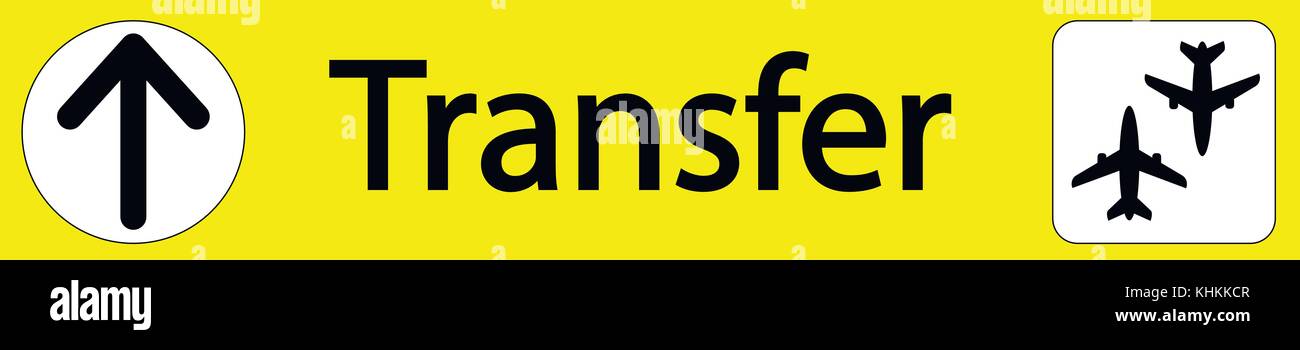 Transfer airport sign, vector illustration Stock Vector Image & Art - Alamy