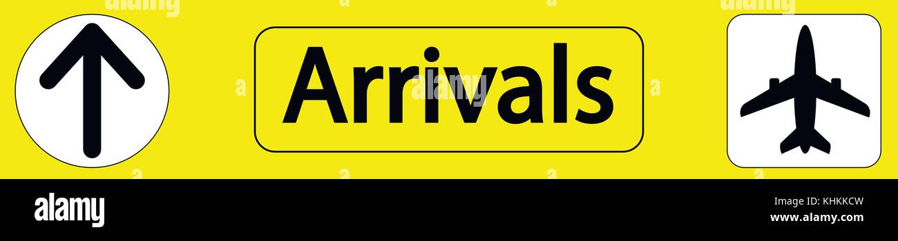 Airport arrivals sign, vector illustration Stock Vector Image & Art - Alamy