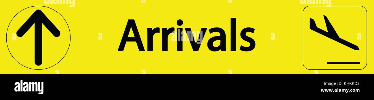 Airport Arrivals Gate Sign Stock Vector Images - Alamy