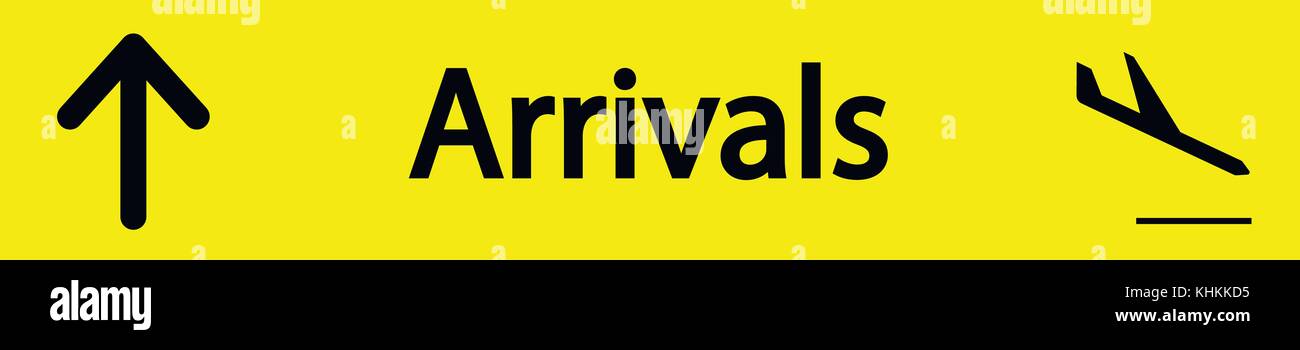 Airport arrivals sign, vector illustration Stock Vector Image & Art - Alamy