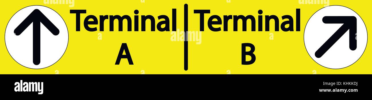 Airport terminals sign, vector illustration Stock Vector Image & Art ...