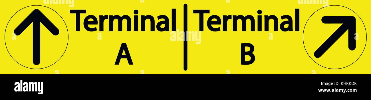 Airport terminals sign, vector illustration Stock Vector Image & Art ...
