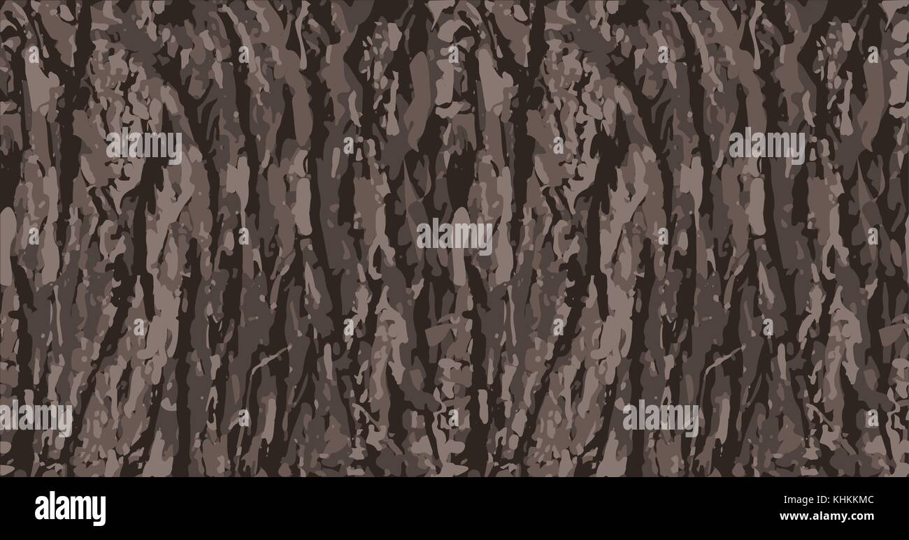 Vector seamless pattern of tree bark seasonal texture forest. Dark ...