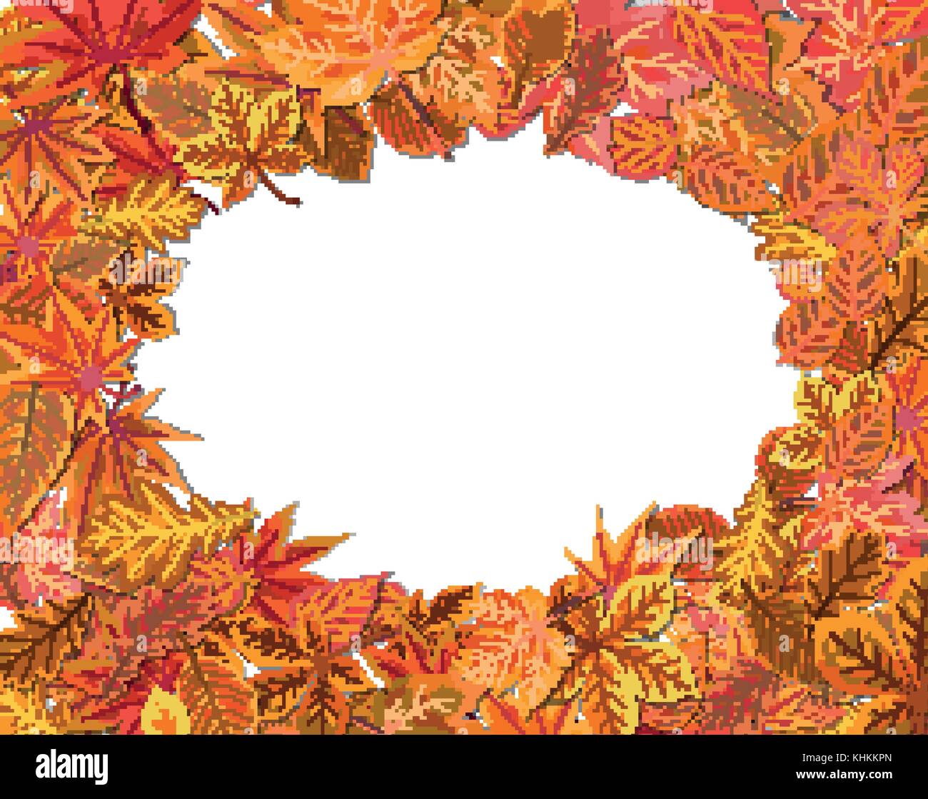 Vector autumn watercolor style seasonal card design with drawn orange ...