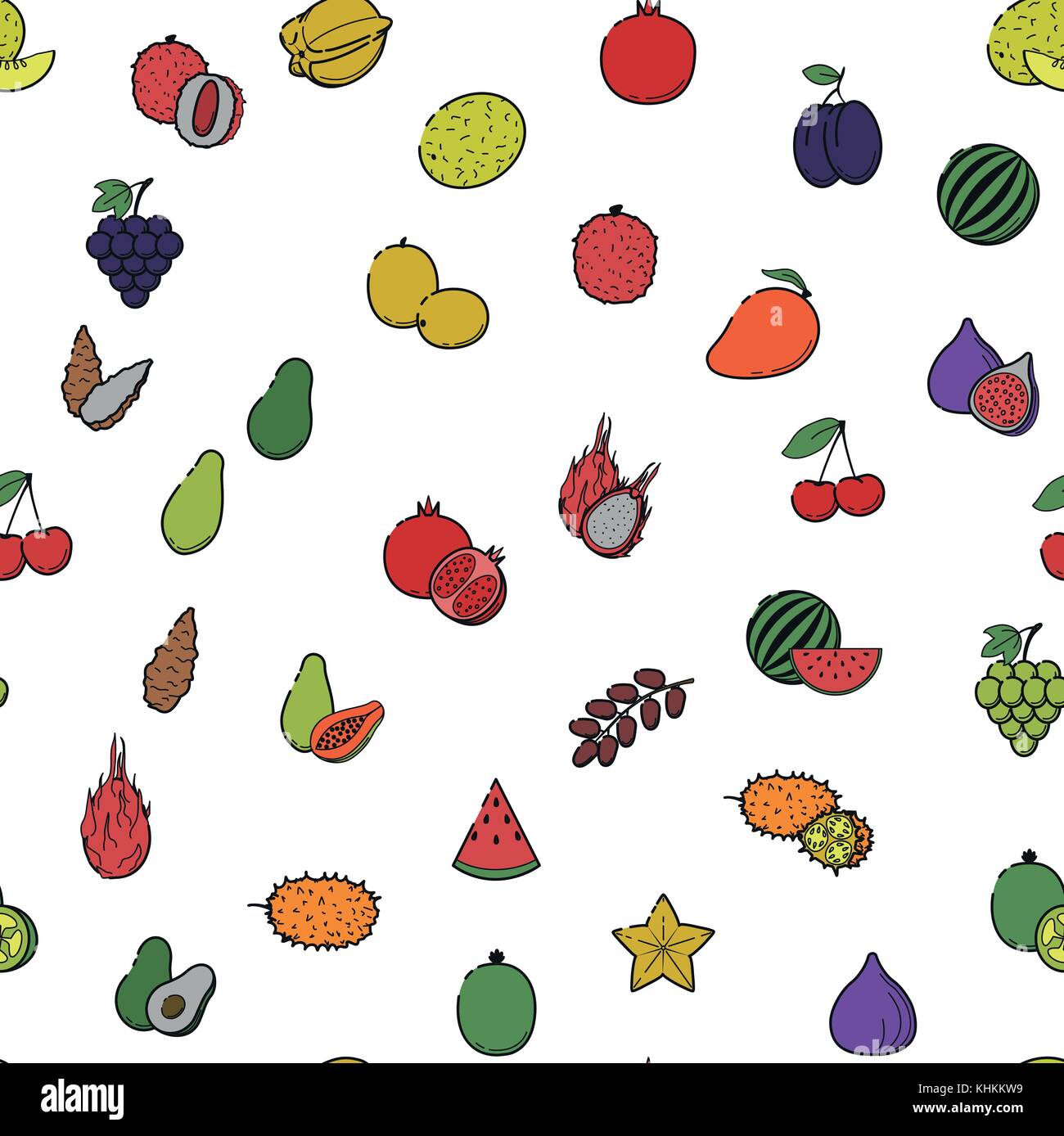 Mango outline Stock Vector Images - Alamy
