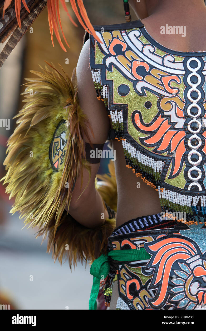 colorful indian native costume details in San Migueld de Allende ...
