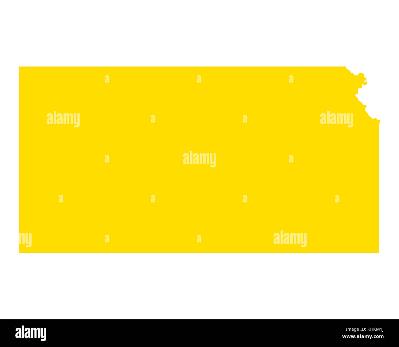 Map Of Kansas Cut Out Stock Images & Pictures - Alamy