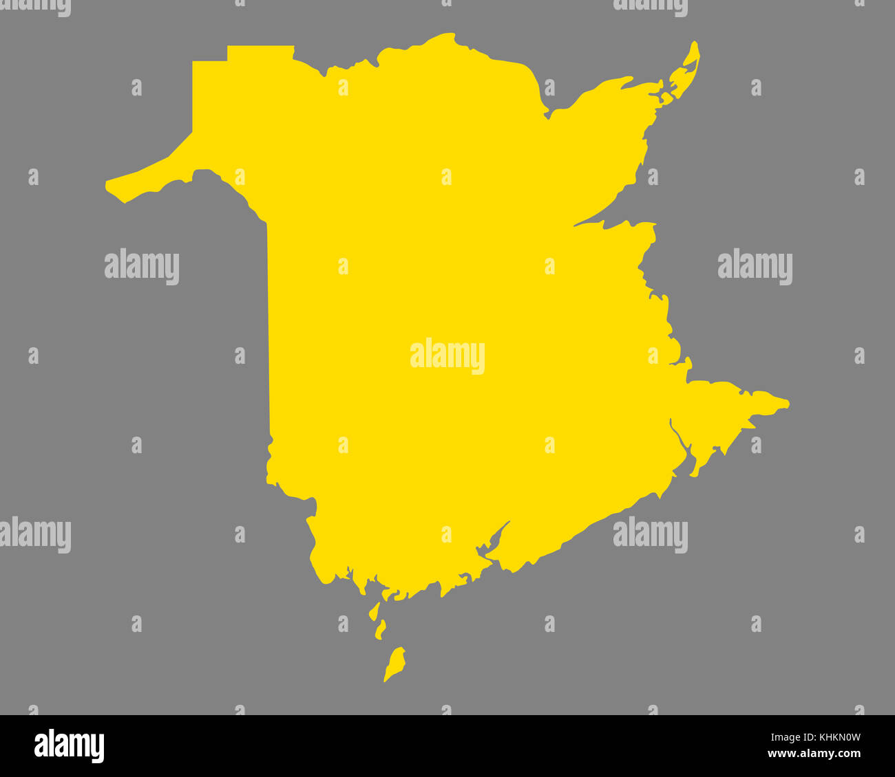 Map of New Brunswick Stock Photo - Alamy