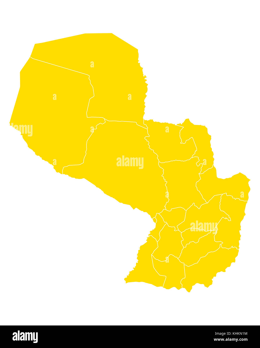 Map of Paraguay Stock Photo - Alamy