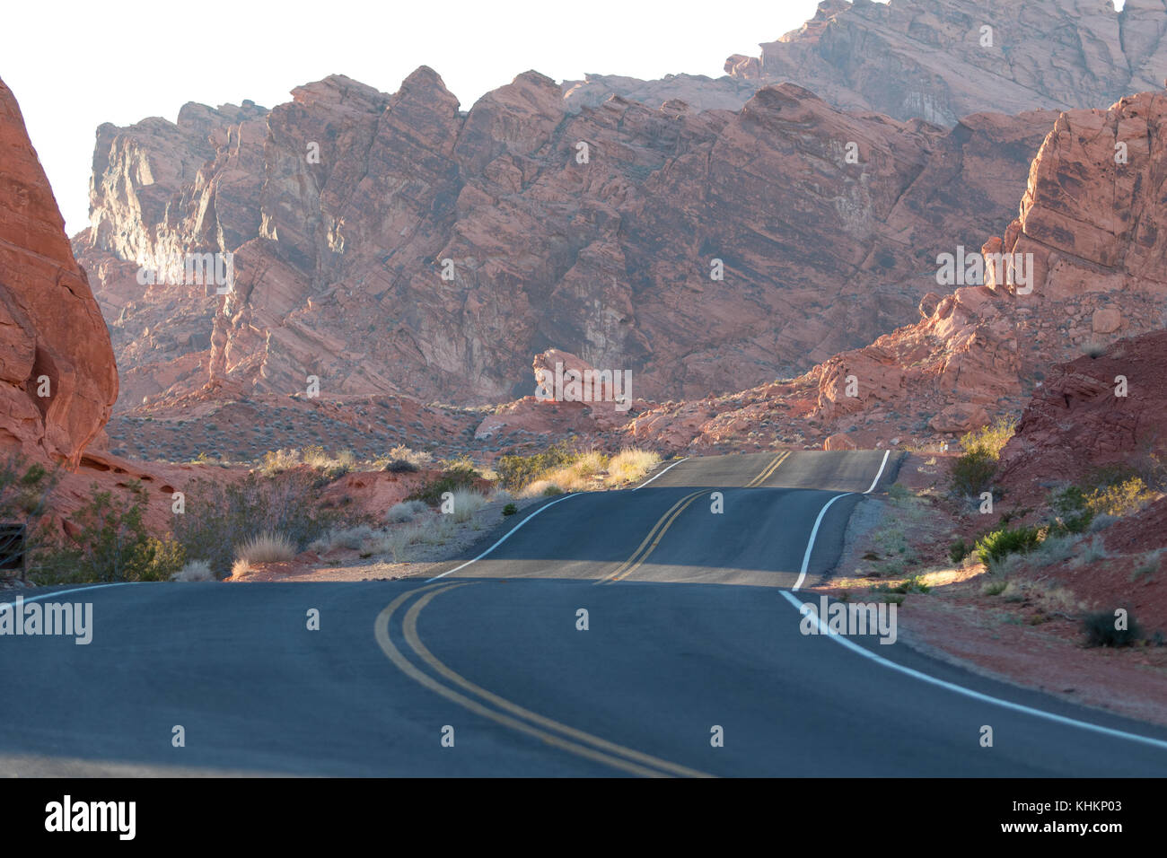 road through the Valley of FIre Nevada Stock Photo - Alamy