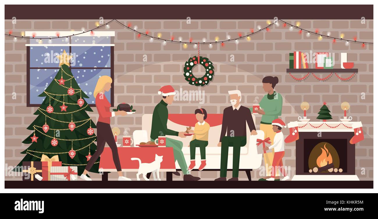 Kids by the window Stock Vector Images - Alamy