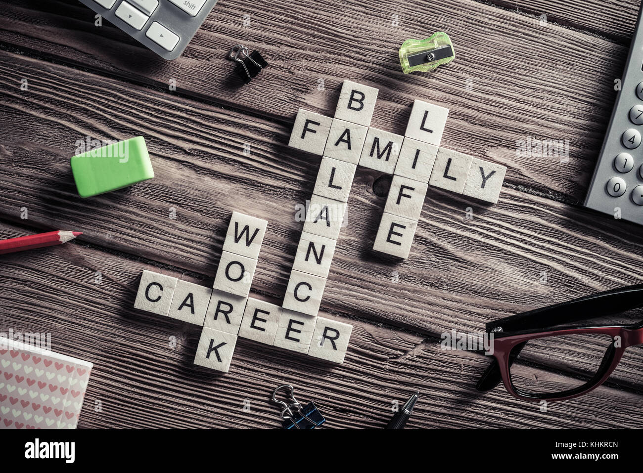 Conceptual business keywords on table with elements of game maki Stock ...