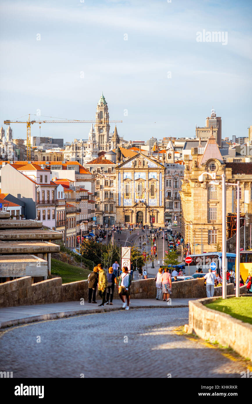 PORTO, PORTUGAL - September 23, 2017: Cityscape view with beautiful ...