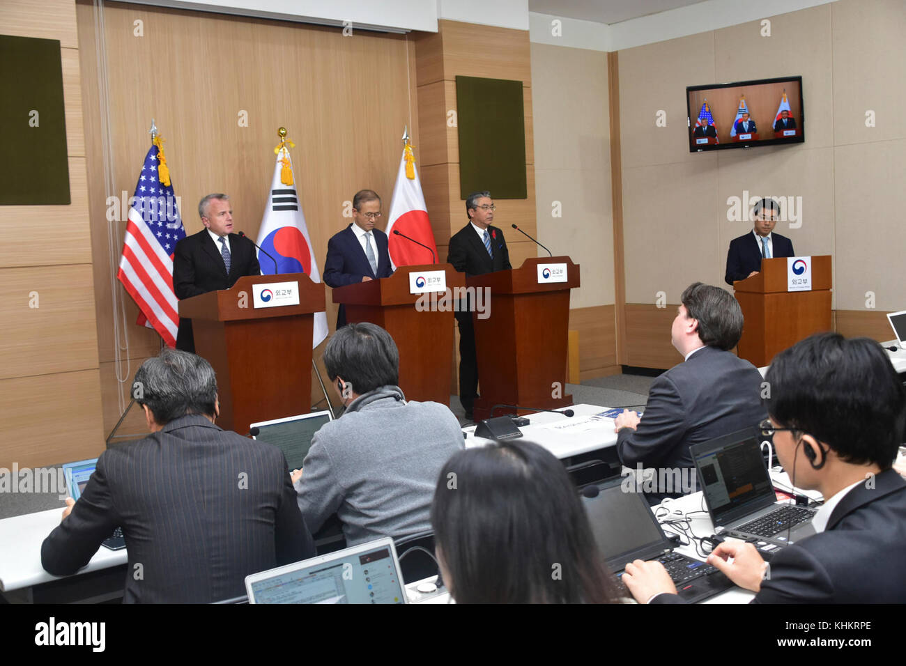 Deputy Secretary of State John Sullivan participates in a joint press ...