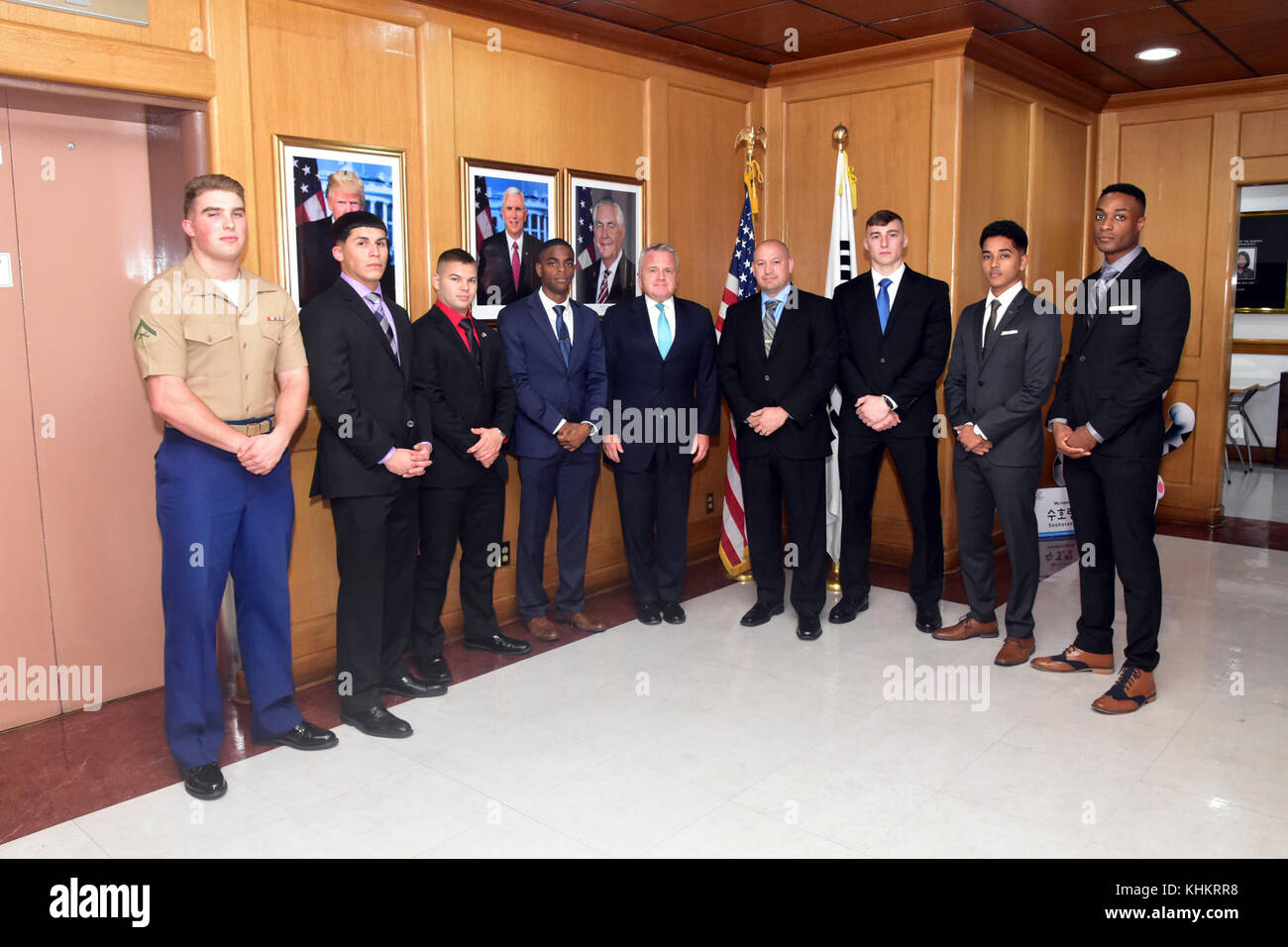 Deputy Secretary of State John Sullivan poses for a photo with U.S ...