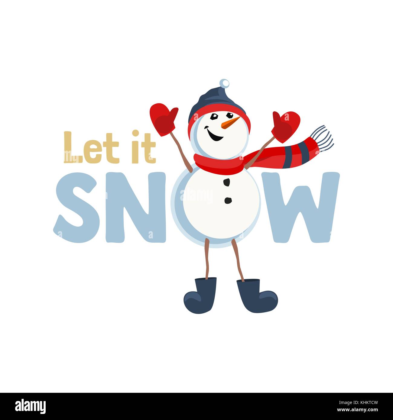 Let snow text Stock Vector Images - Alamy