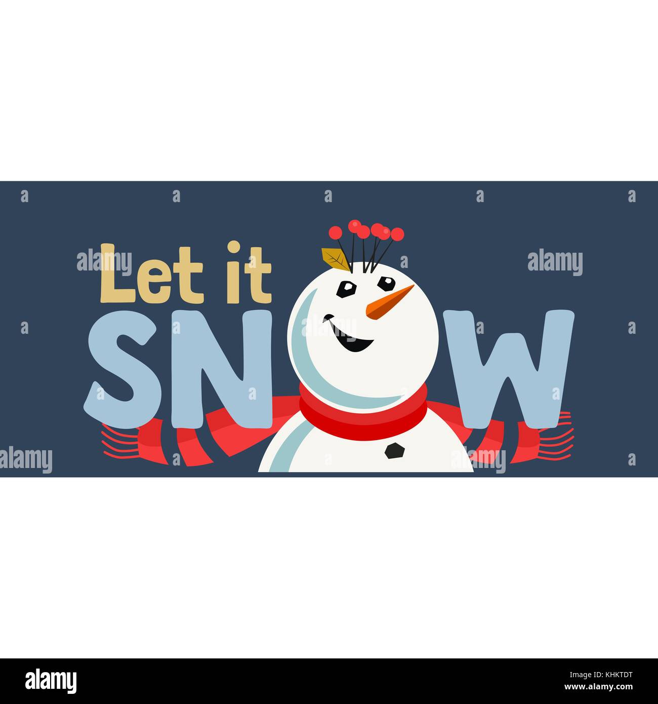 Let it snow card Stock Vector Images - Alamy