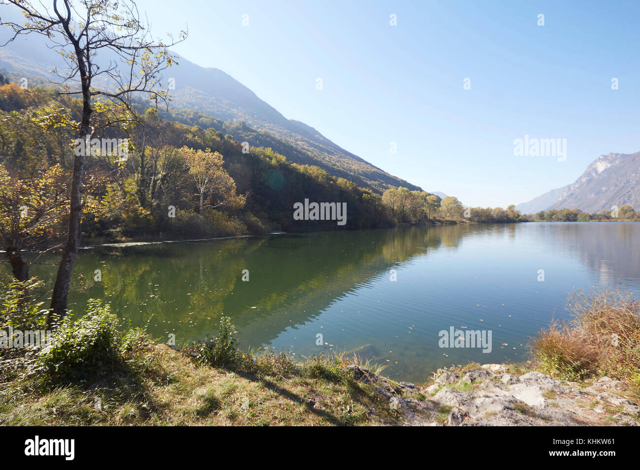 Lake, Lago di Piano, Porlezza, Province of Como, Lombardy, Italy Europe ...
