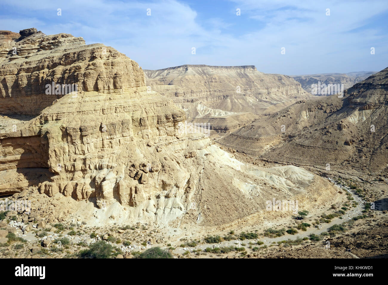 Dry riverbed and mountain in NEgev desert in Israel Stock Photo - Alamy