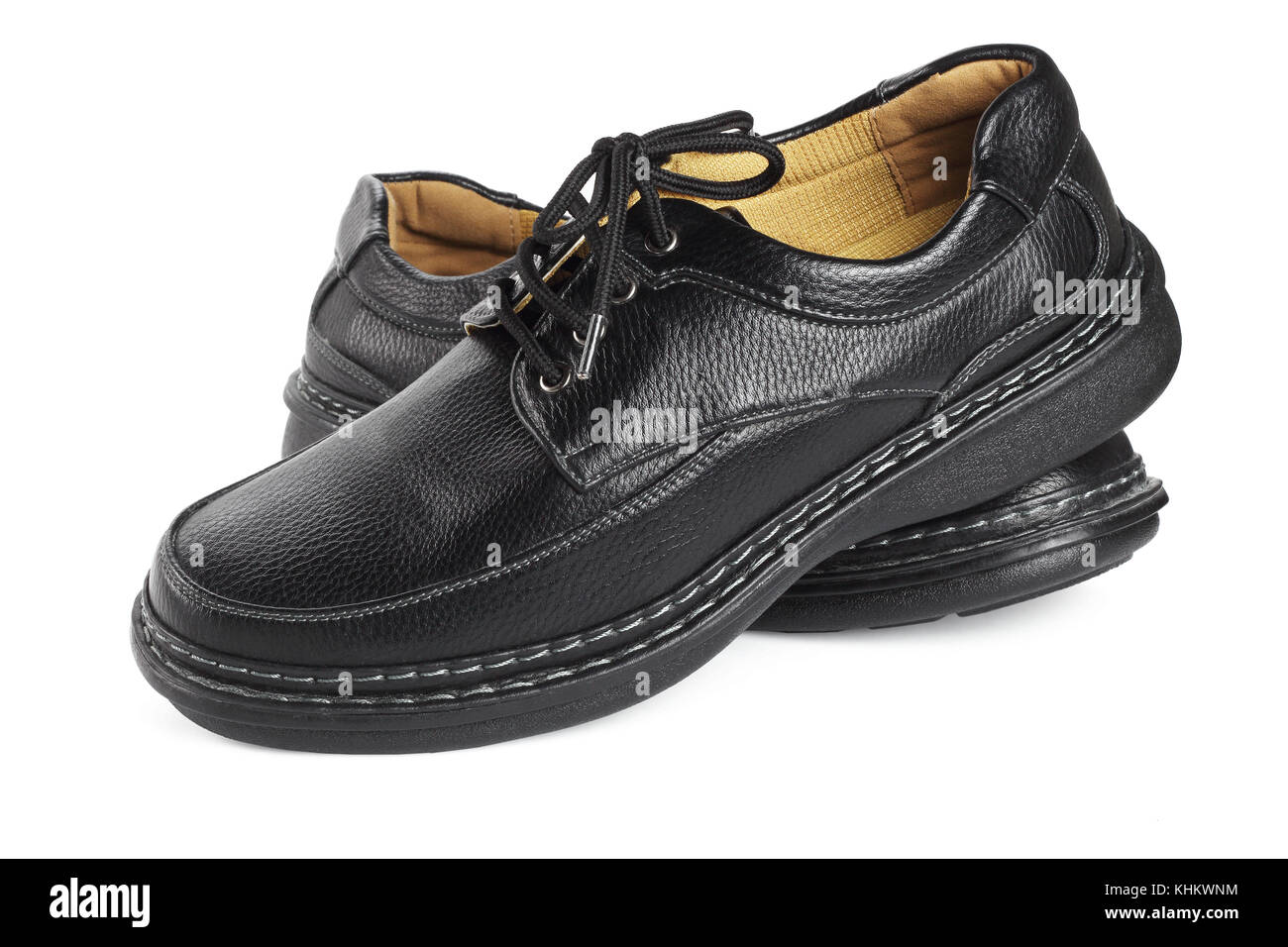 Black leather shoes hi-res stock photography and images - Alamy