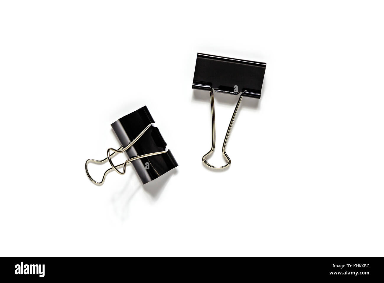 Black Paper clip isolated on white background Stock Photo - Alamy